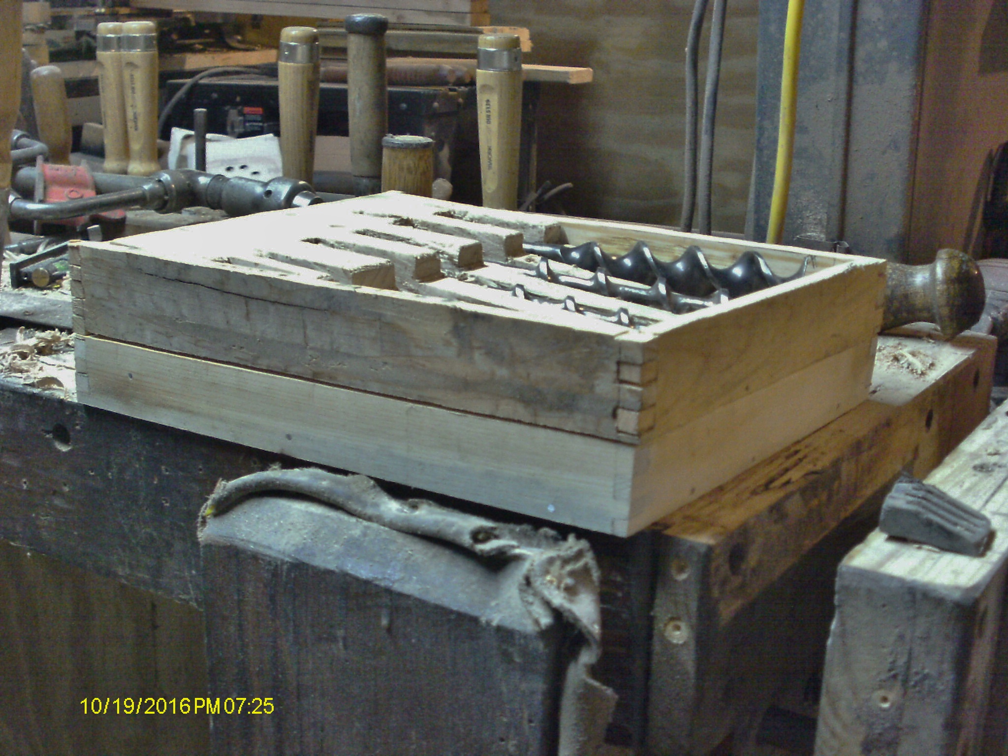 Auger bit box holder, part2 - General Woodworking - The Patriot Woodworker