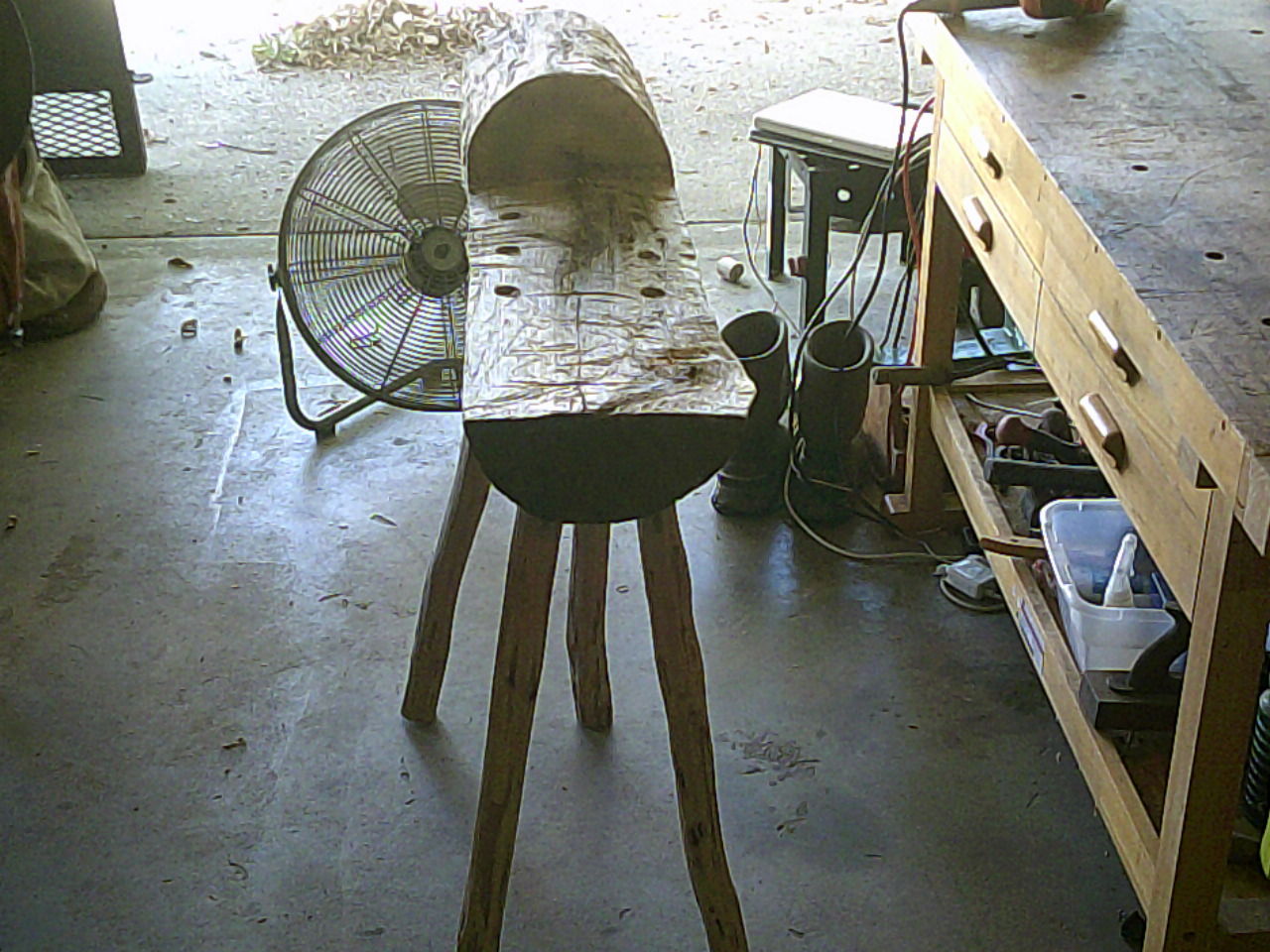 Log Mule/Carving Bench - Wood Carving - The Patriot Woodworker