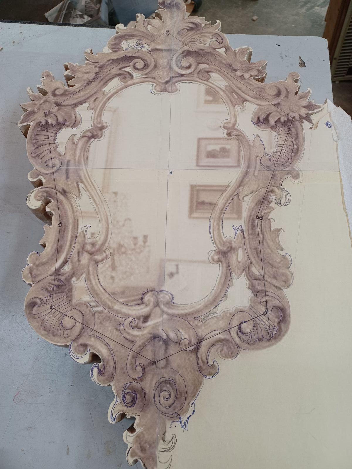 Glued the pattern on Friday night - Scroll Sawing - The Patriot Woodworker
