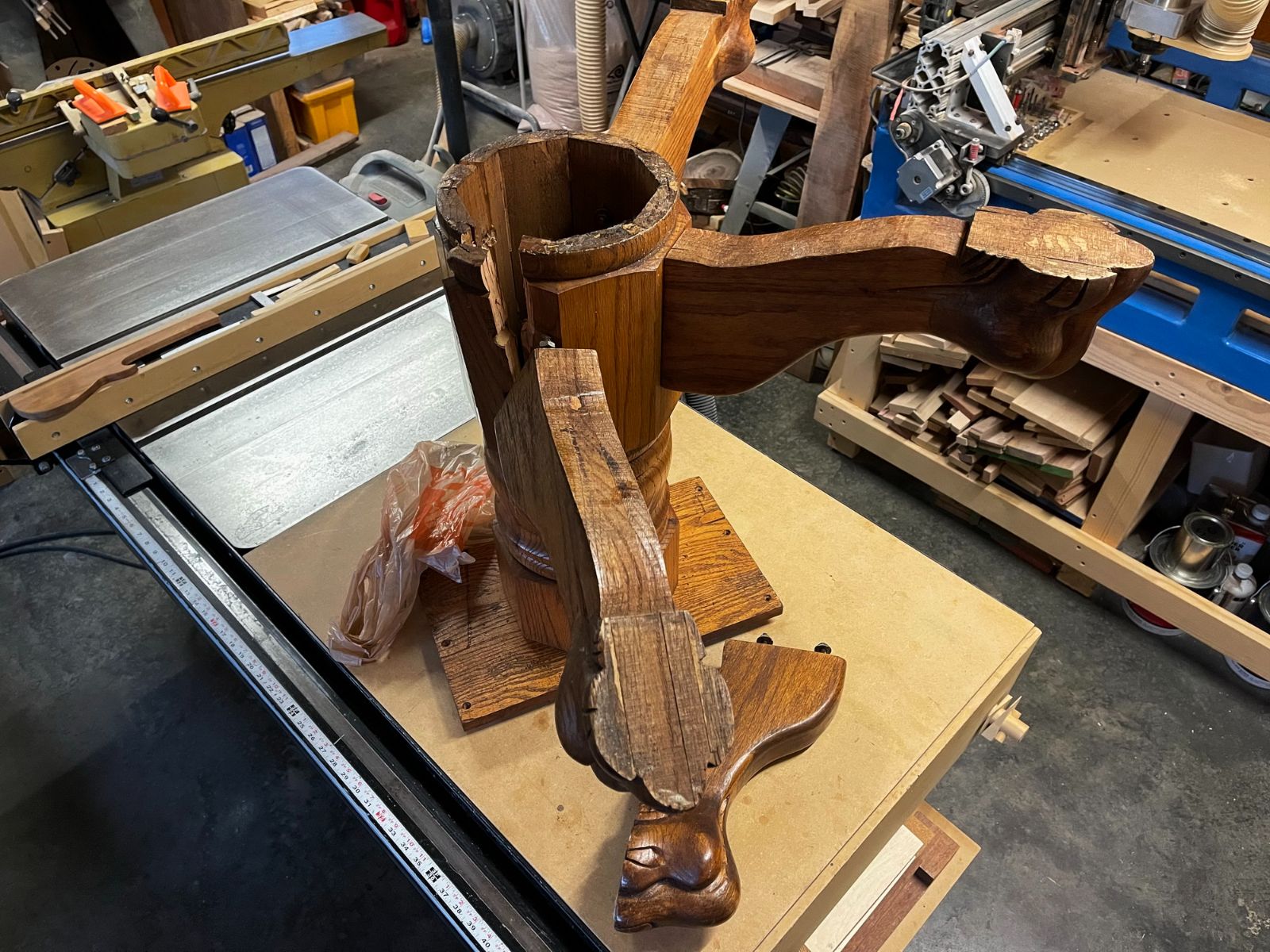 Table pedestal repair - General Woodworking - The Patriot Woodworker