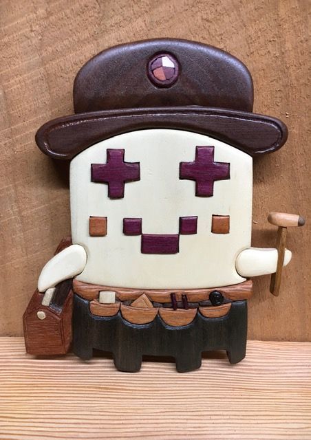 Woodworker Ghost Intarsia - Scroll Sawing - The Patriot Woodworker